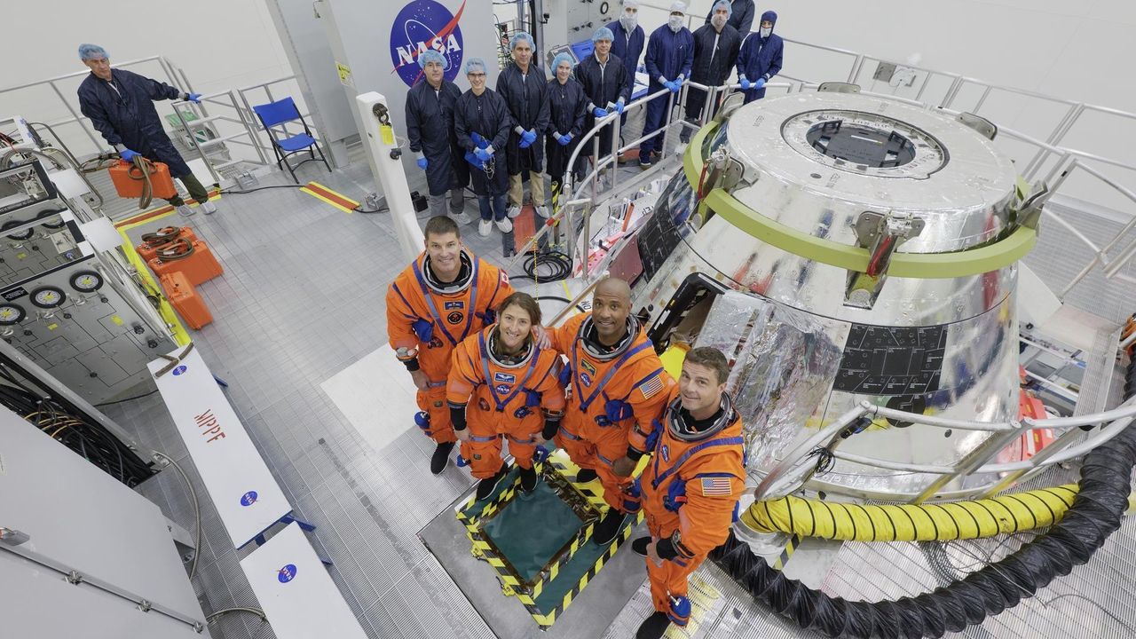 Artemis 2 moon astronauts suit up and enter their Orion spacecraft ...