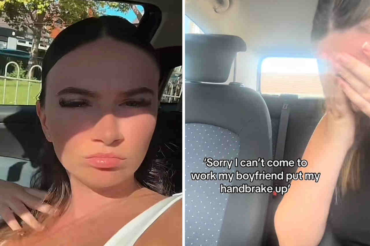 Vrouw mist werk omdat ze de handrem die haar vriend had aangetrokken ...