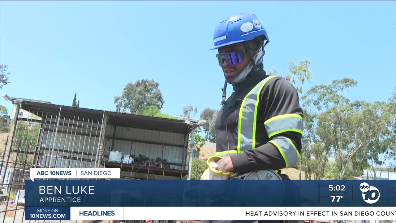 Construction workers not slowing down as days heat up