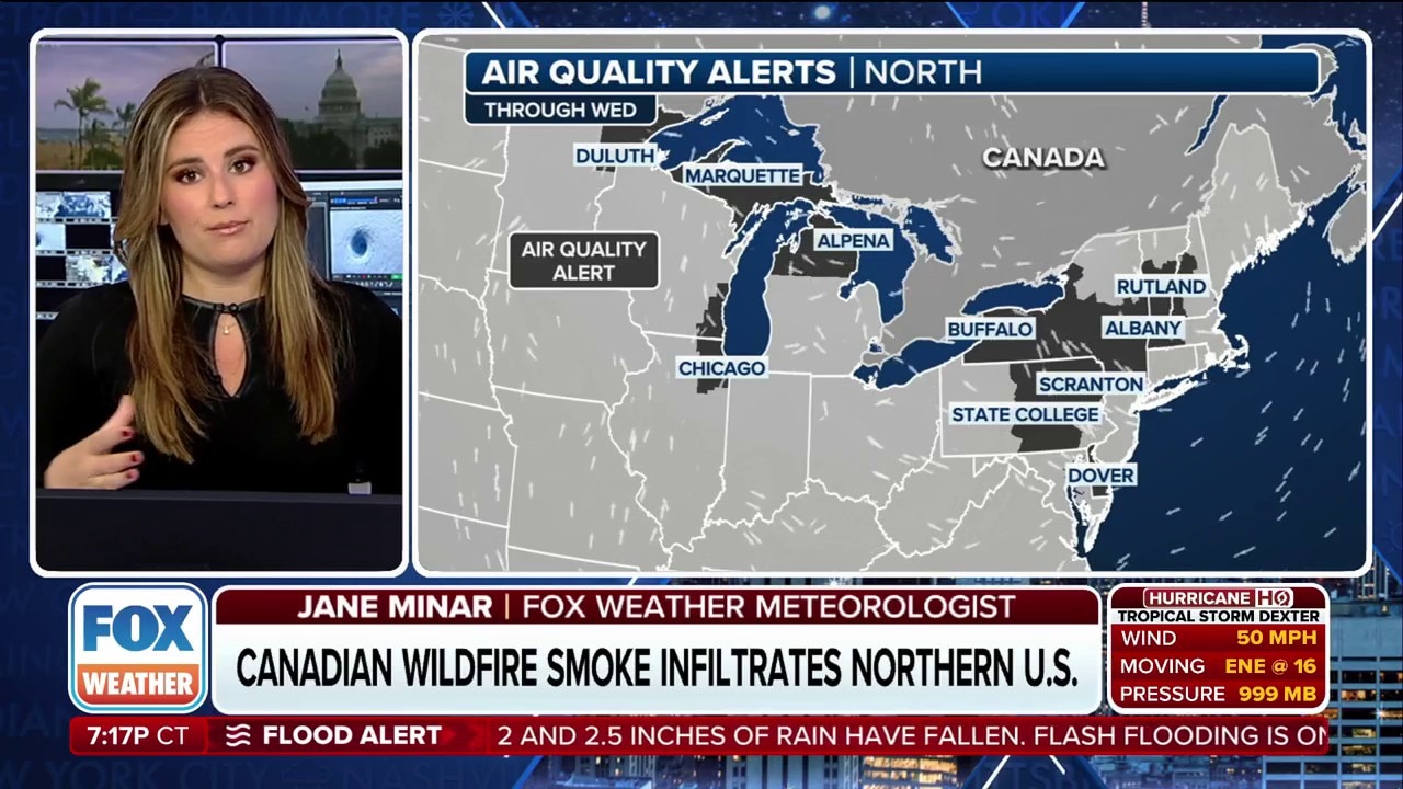 Canadian wildfire smoke impacts air quality in the Northern U.S.
