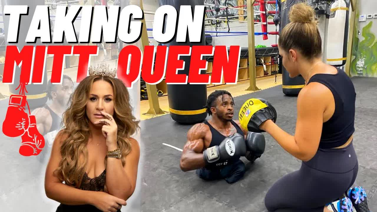 boxing workout with mitt queen