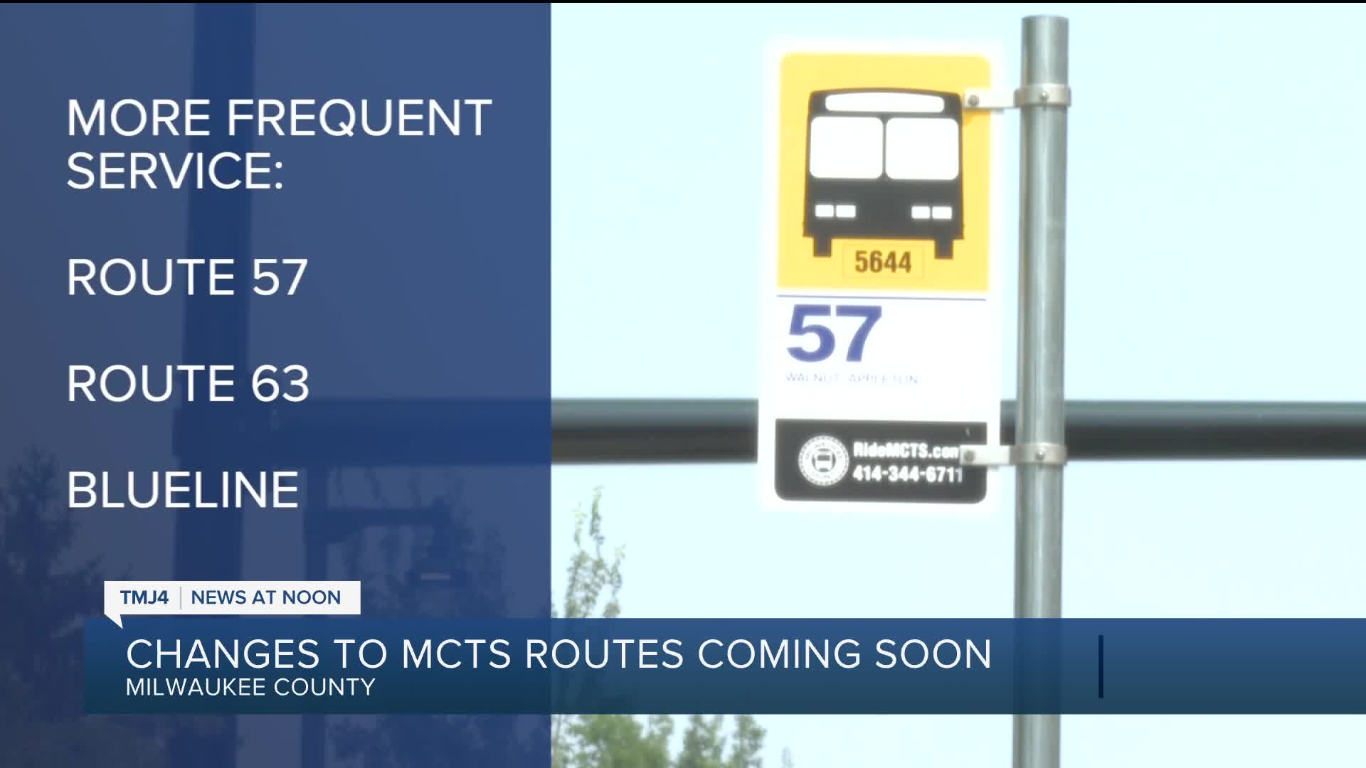 Changes to MCTS routes coming soon