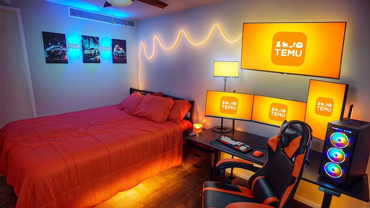 I Transformed My Friend’s Room Into the Ultimate Temu Gaming Setup
