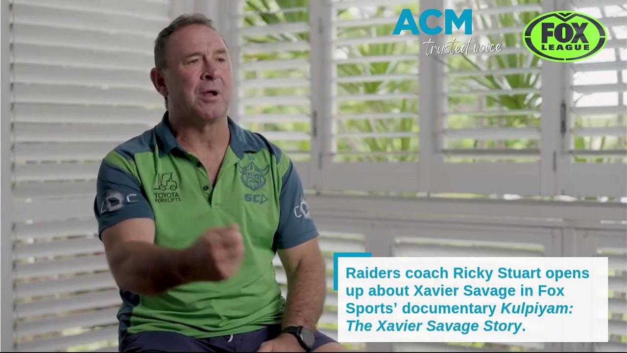 Ricky Stuart speaks about Xavier Savage. Footage: Fox Sports