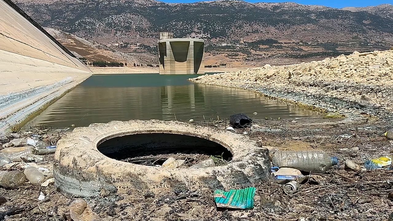 Water levels in Lebanon's Lake Qaraoun hit historic low due to drought