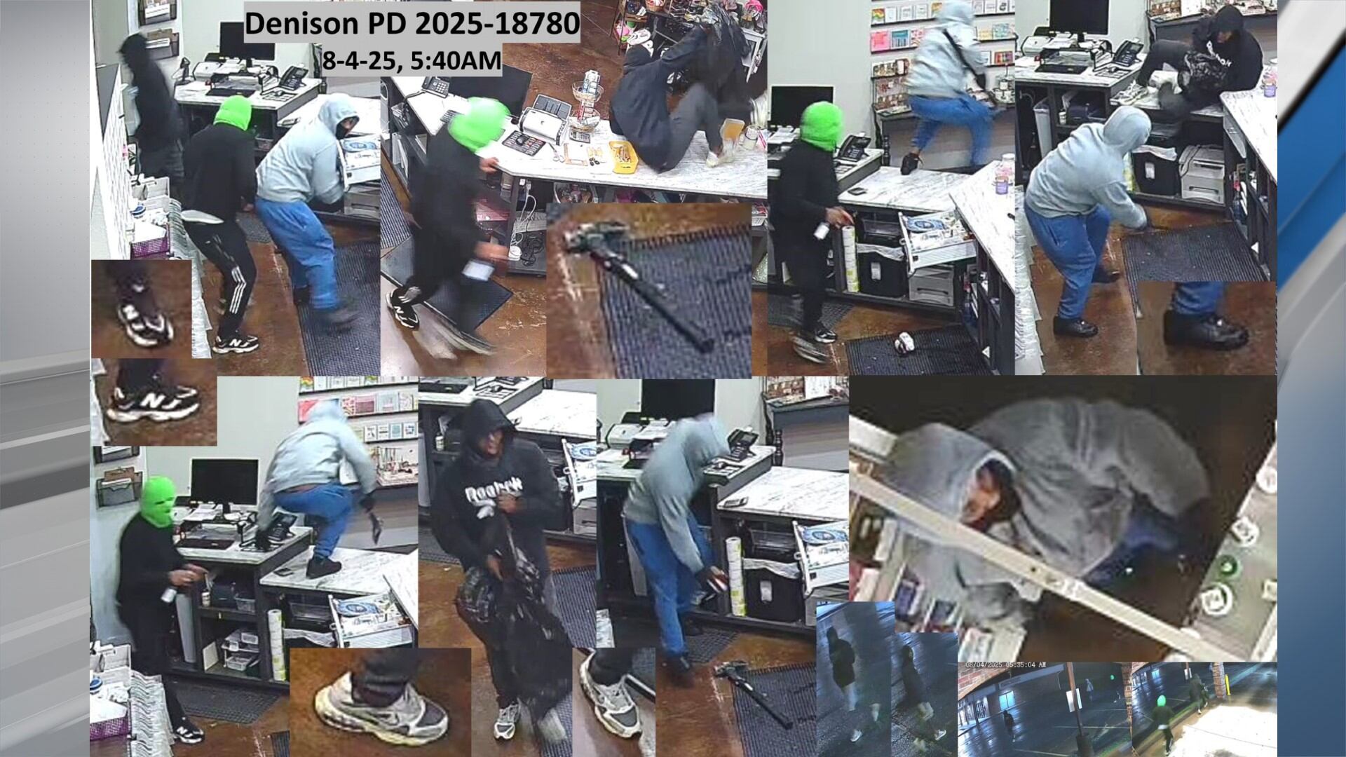 Denison Police looking for pharmacy burglary suspects