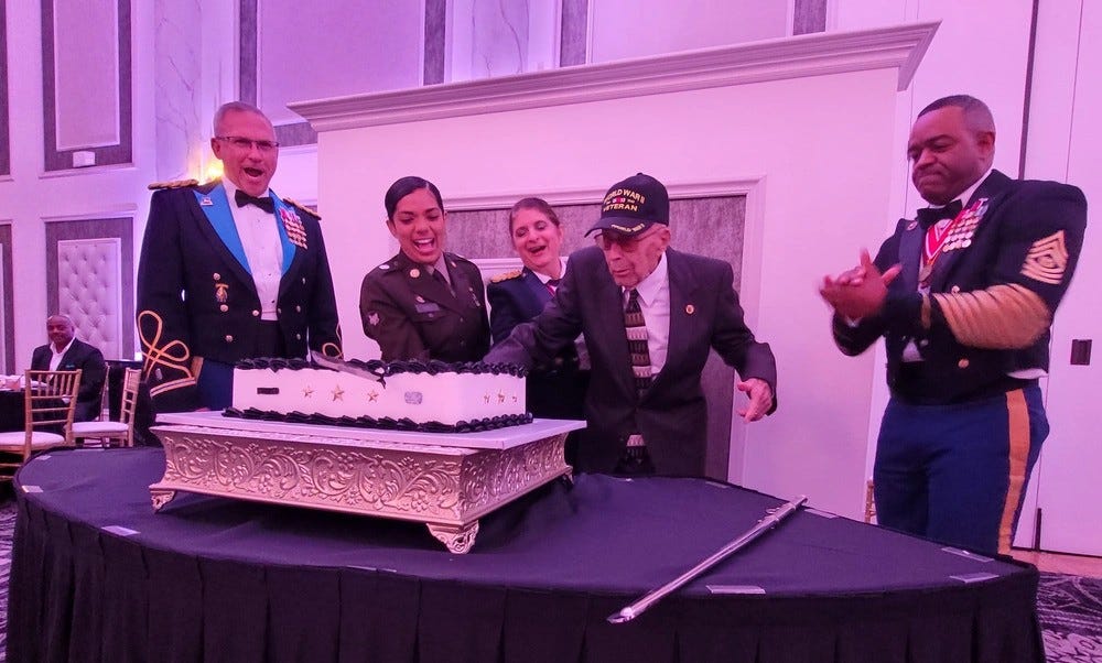WWII NJ veteran cut cake with Army general, bowled a perfect game ...