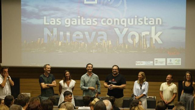 La banda de gaitas estrena el filme de su viaje a Nueva York