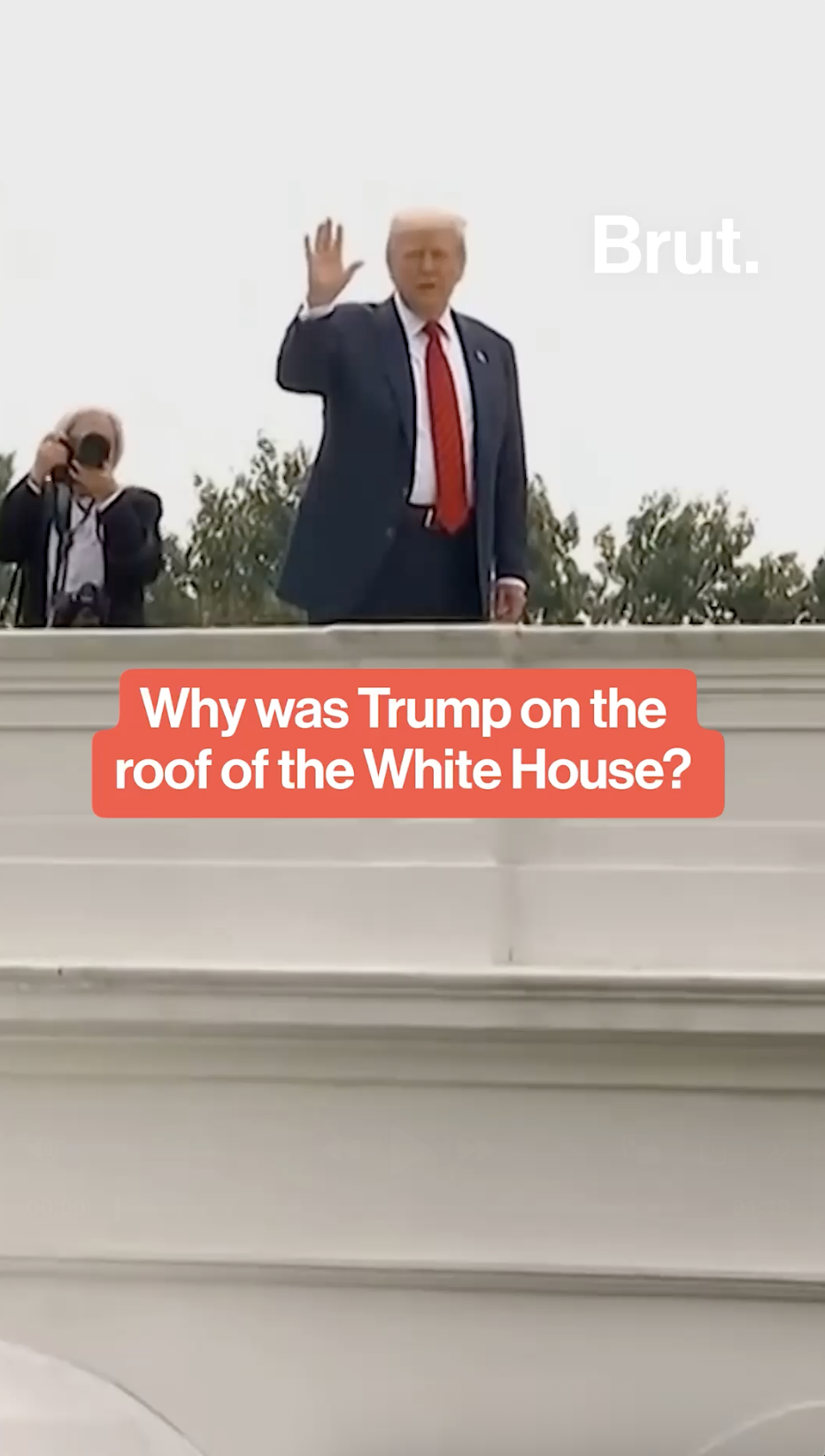 Why was Trump on the roof of the White House?