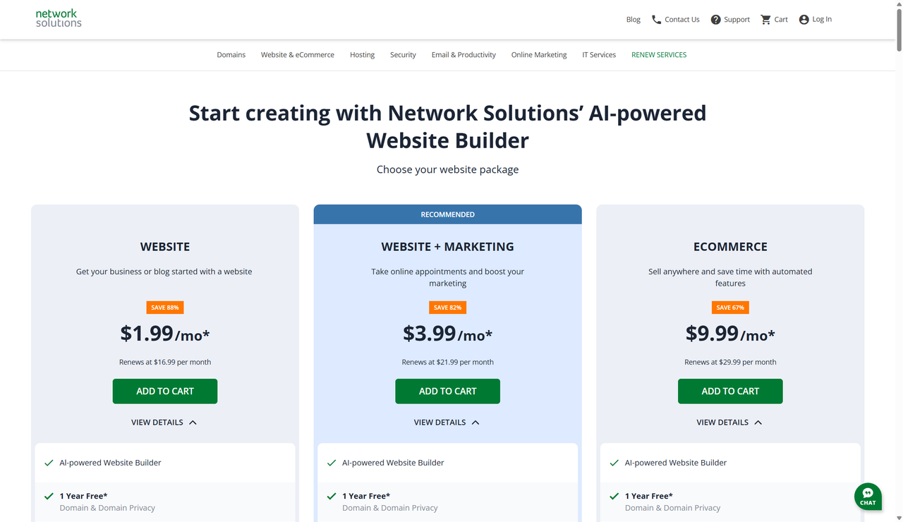 Network Solutions website builder review