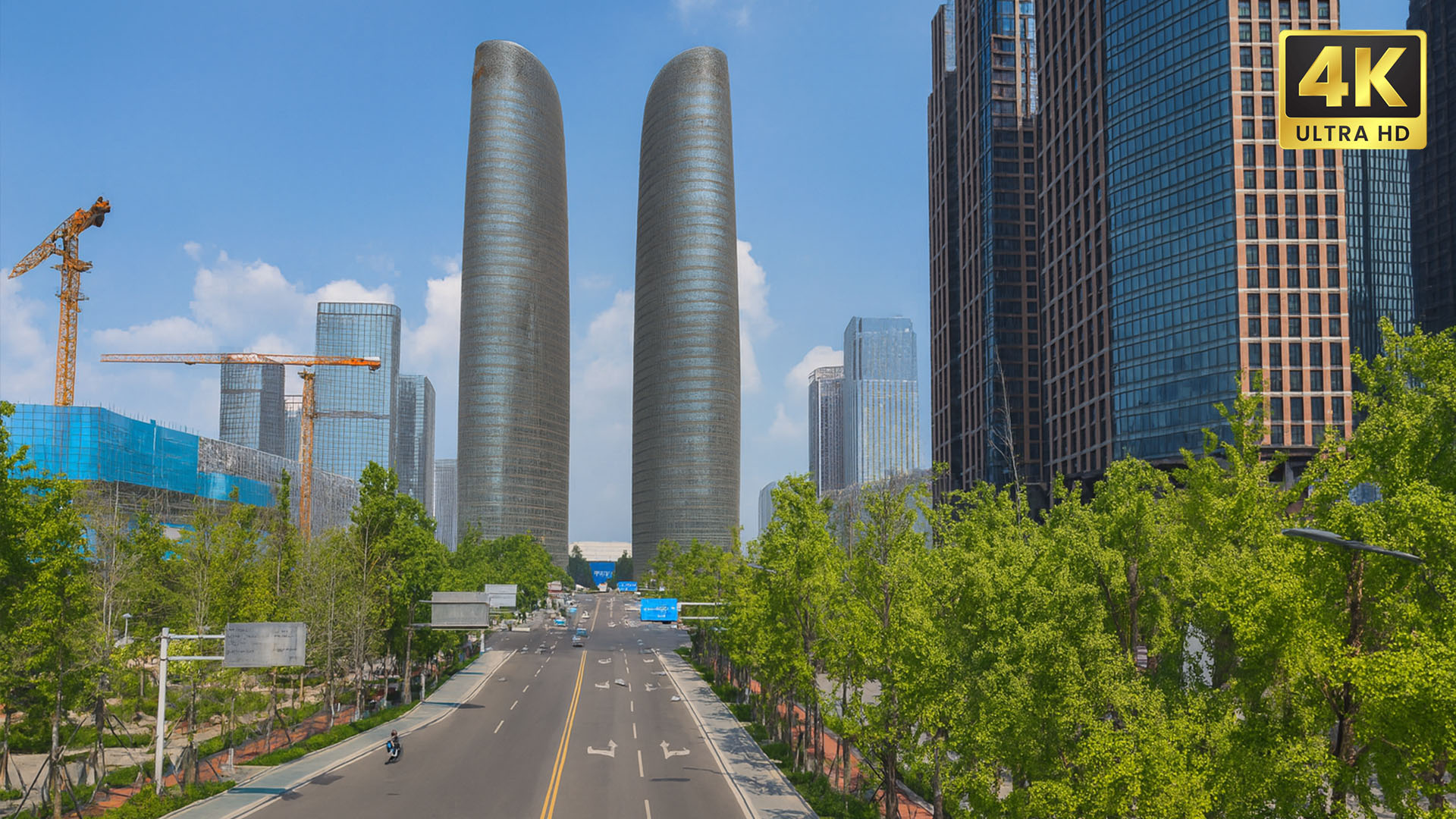 Byvandring i sentrum av Chengdu, Kina i 4K