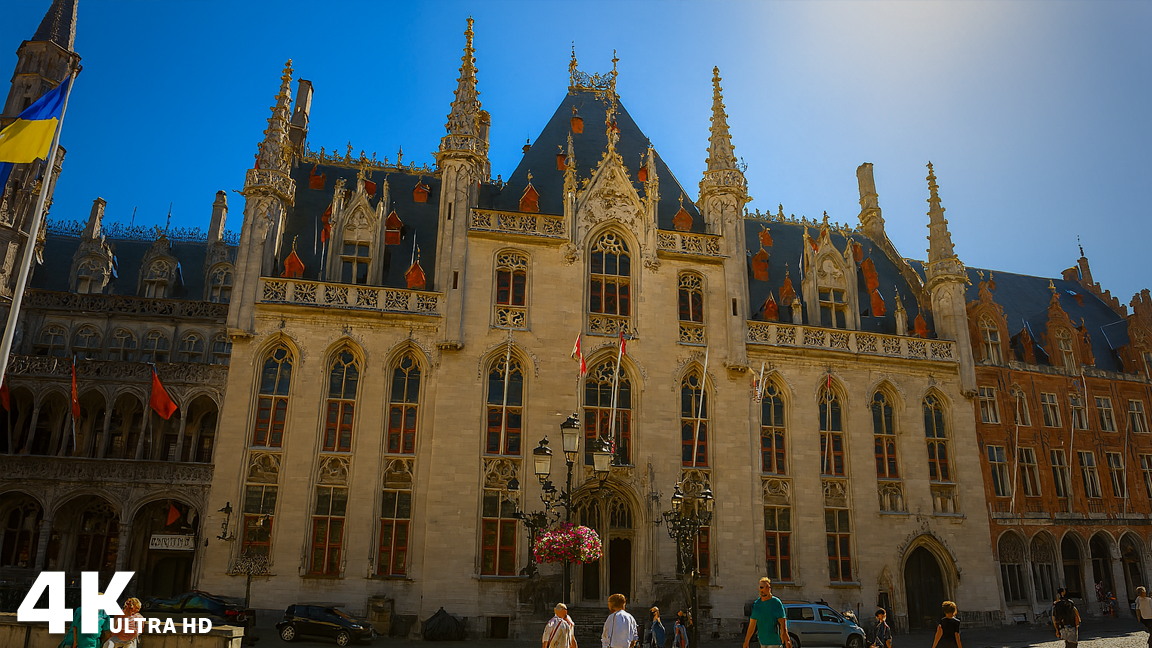 Poznávání Brugg pěšky – Procházka historickým městem v Belgii (4K)