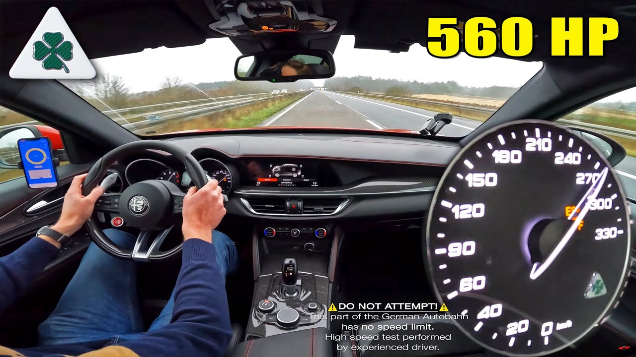 560HP Alfa Romeo Stelvio Quadrifoglio – Autobahn POV & Top Speed Test