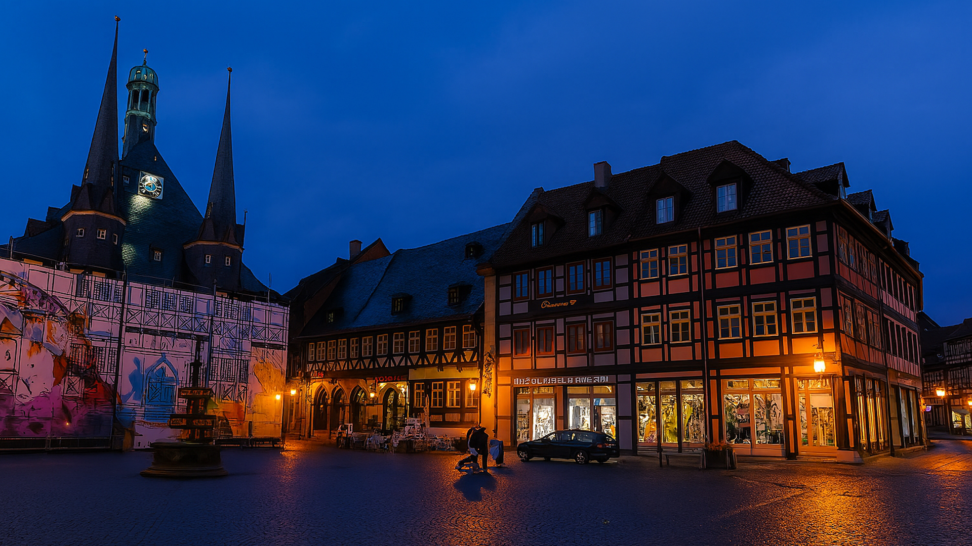 Wernigerode – Avondrust en Vakwerkhuizen in de Regen (4K)