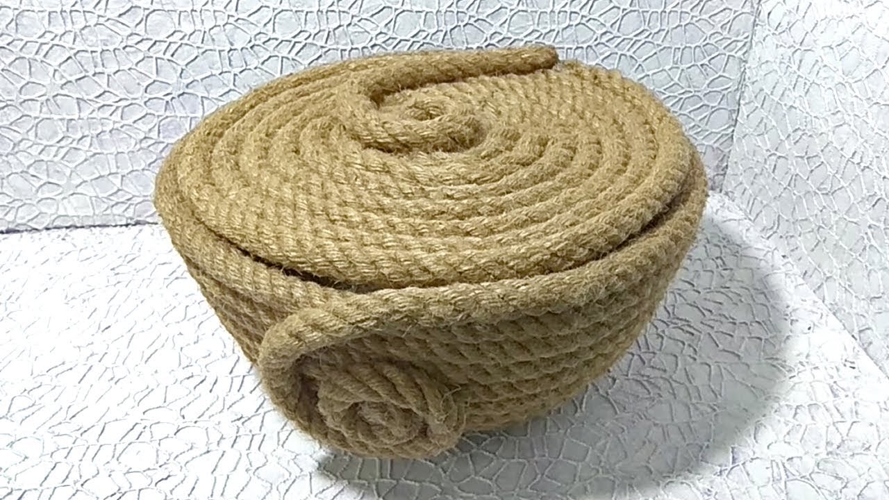 DIY Jute Rope Basket Craft