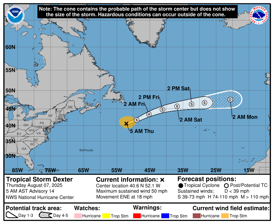 Tropical Storm Dexter making waves in Delaware. Here's the weekend forecast