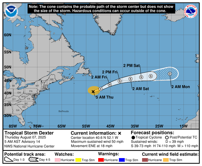 Tropical Storm Dexter making waves in Delaware. Here's the weekend forecast