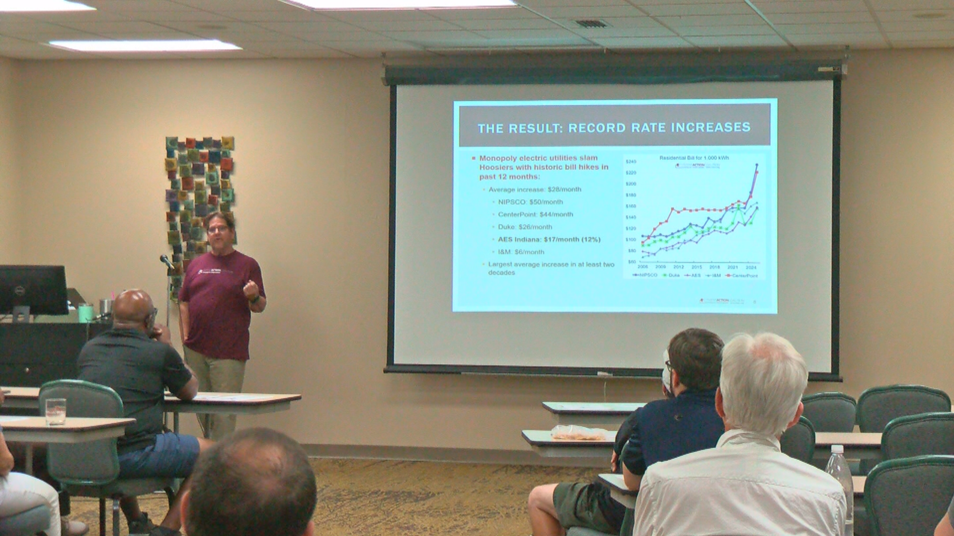 Indianapolis residents voice concerns over proposed AES rate hike
