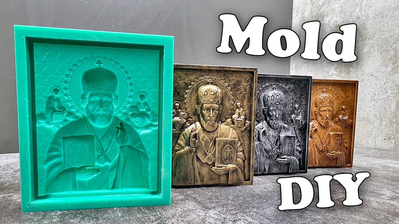 Making a Silicone Mold for Casting Holy Icons from Plaster DIY