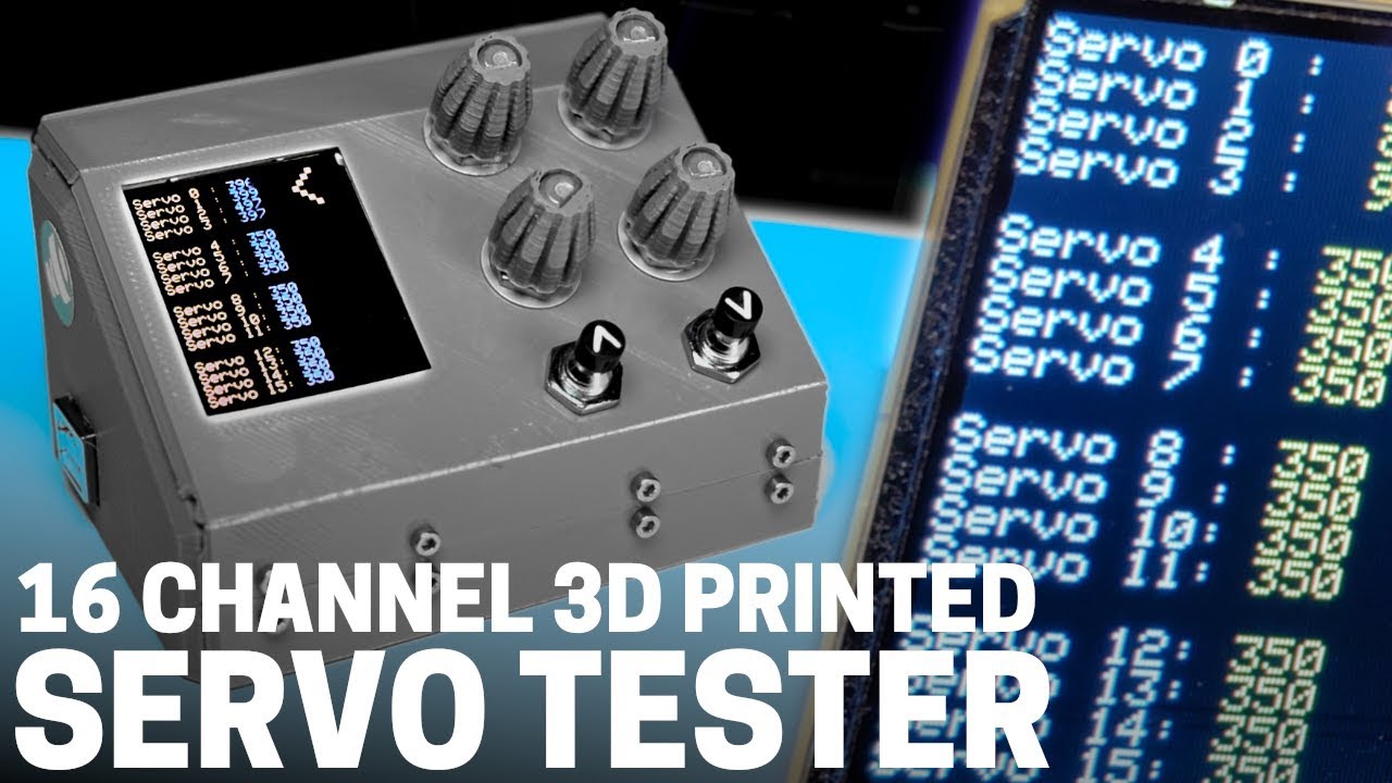 DIY 16 Channel Servo Tester with 3D Printing and Arduino