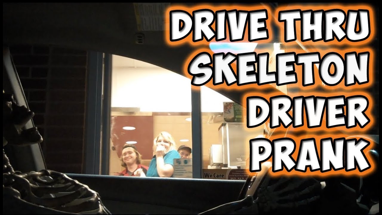 Drive Thru Skeleton Driver Prank