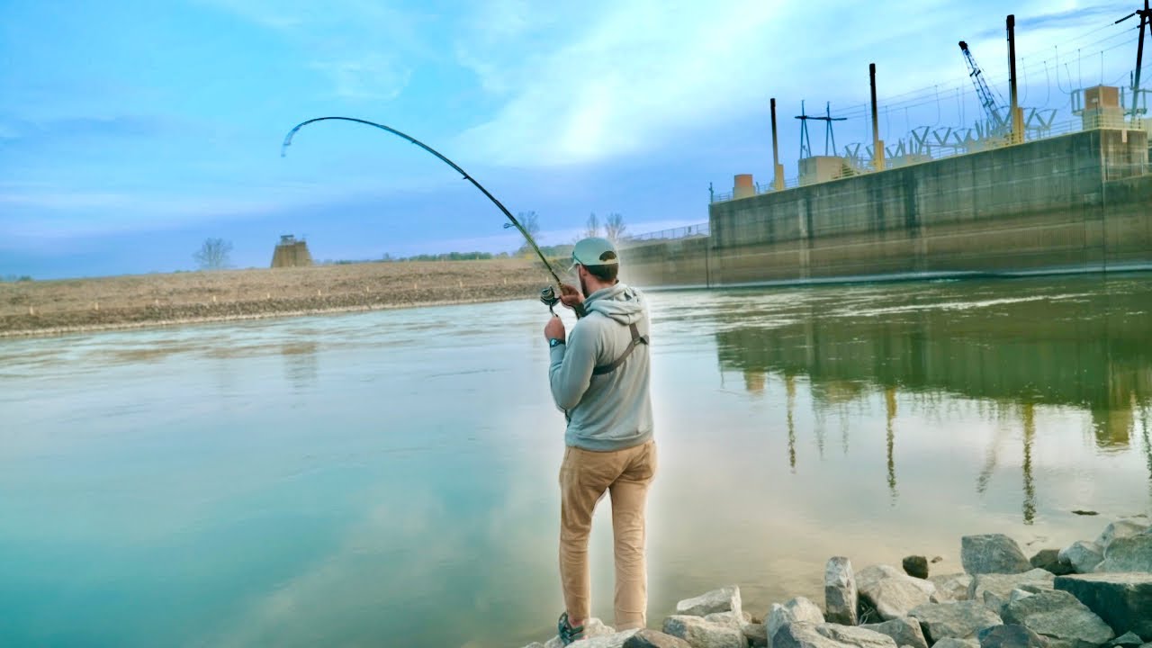 Snagged rock turns into giant fish at spillway catch