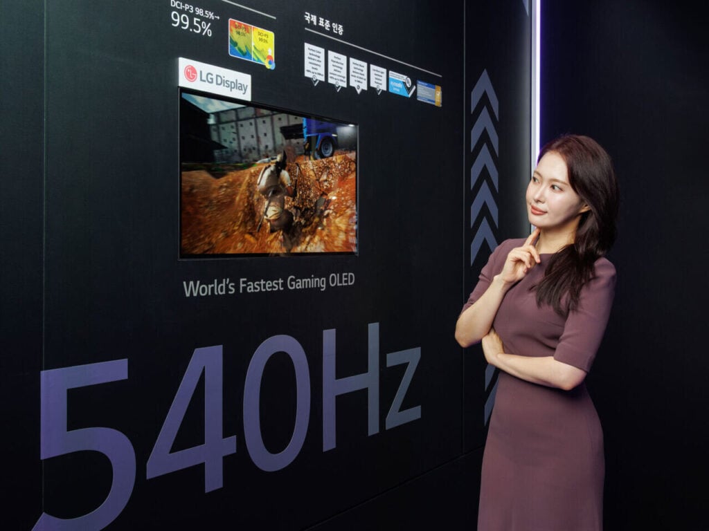 LG Display unveils world’s fastest OLED monitor panel with 720Hz ...