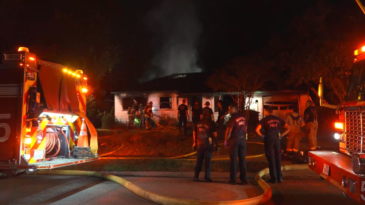 Houston fire: Grandson arrested, two firefighters injured following ...