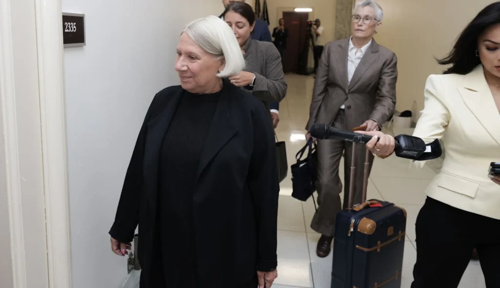 Anita Dunn arrives for House testimony in Biden mental decline probe
