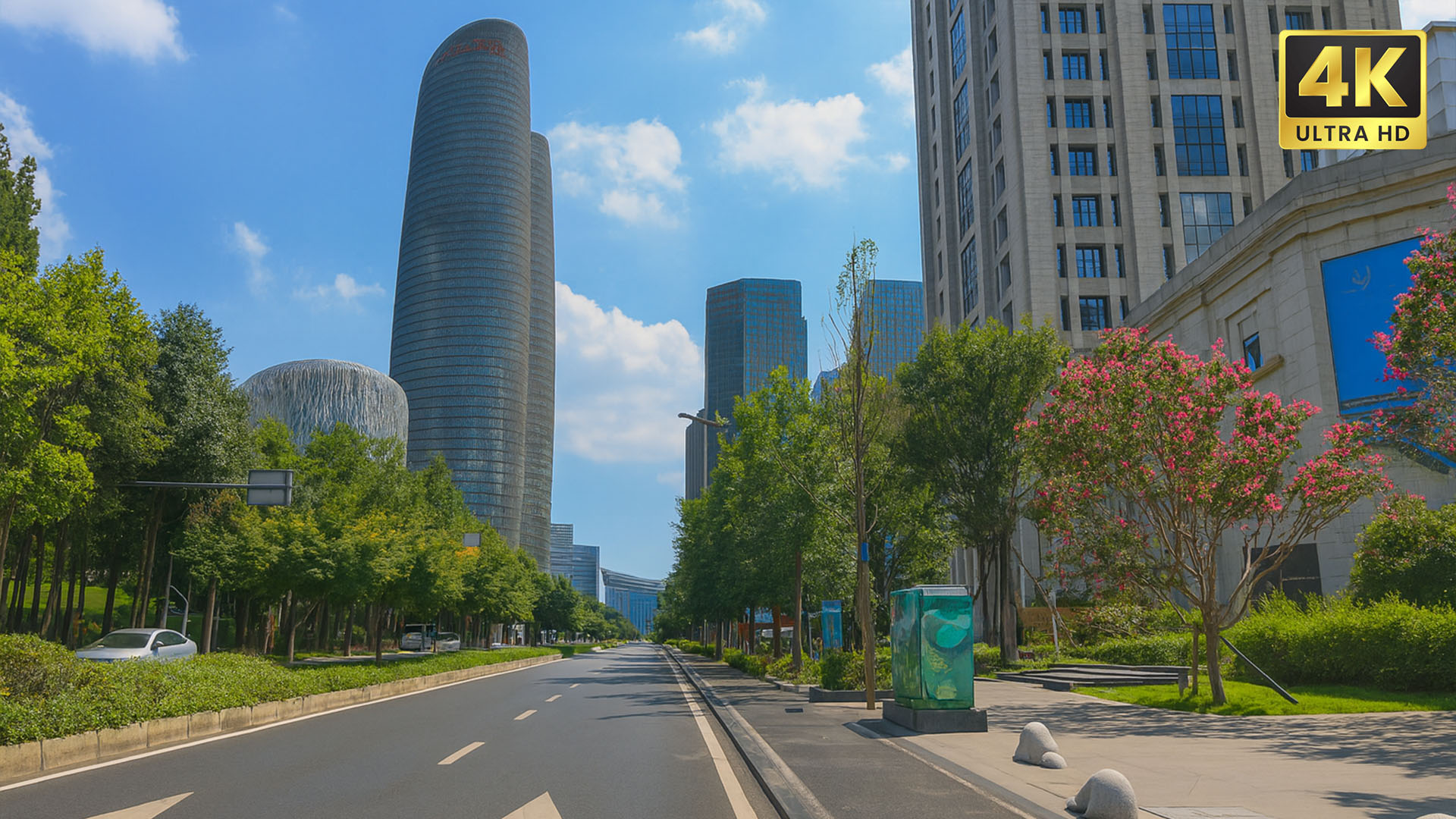 Walking in the city center – Chengdu, China 4K