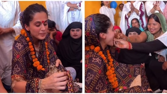 Taapsee Pannu's visit to NGO with husband Mathias Boe turns ‘special’, actor takes part in ...