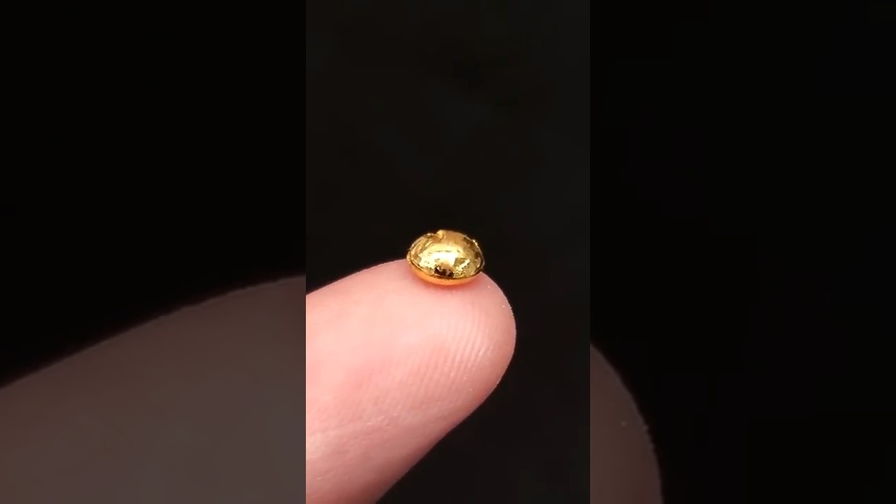 Making a pure gold bead