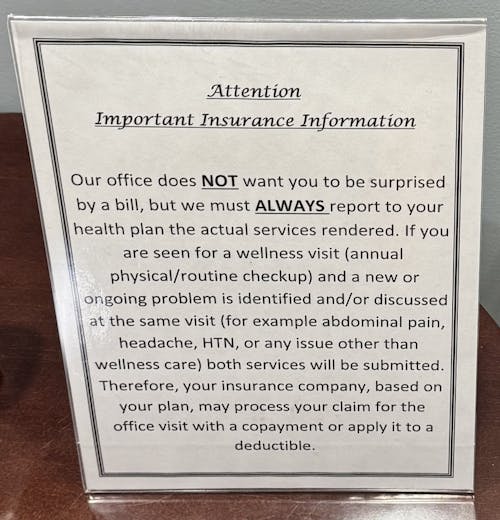 Insurance warning signs in doctors’ offices might discourage patients ...