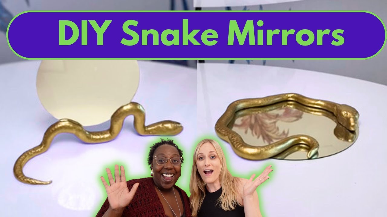 Craft a whimsical snake mirror and spooky clay Halloween decor