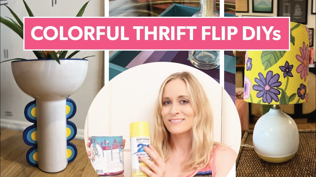 How thrifted finds became colorful decor in a fun room flip