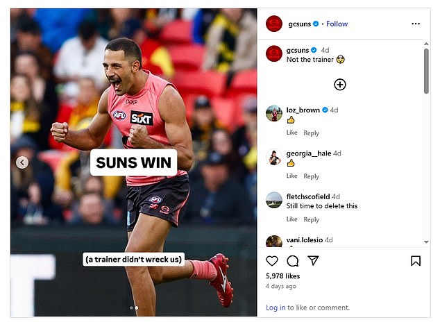 AFL team's Instagram post about an NRL backfires BADLY