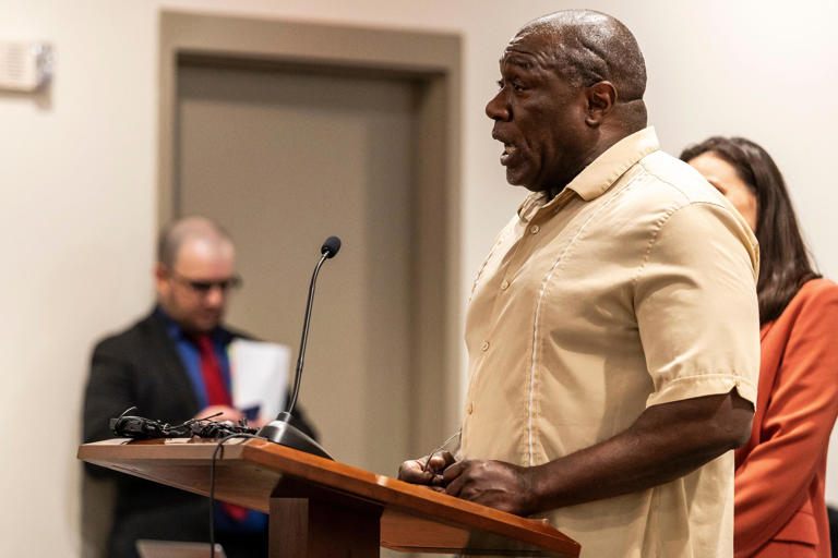 Man sentenced for shooting wife 15 times 1 day after she served him ...