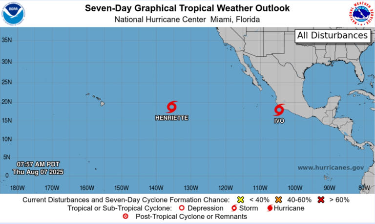 Tropical Storm Ivo live tracker maps as hurricane warning issued