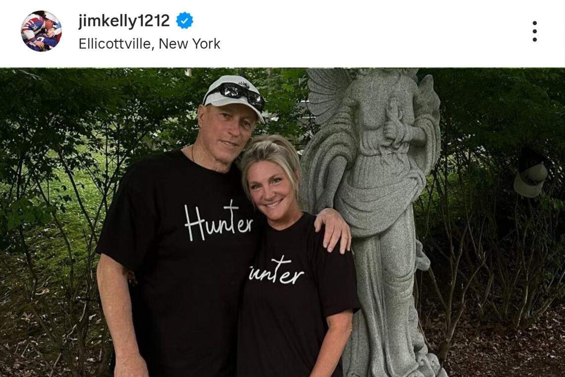 Jim Kelly posts heartbreaking tribute for son Hunter 20 years after his ...