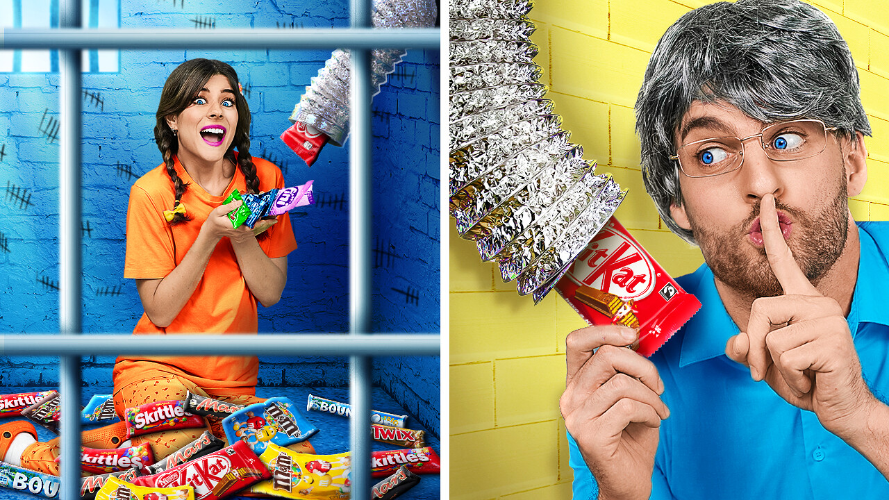 How to sneak candy into jail? || Best Food Sneaking Ideas