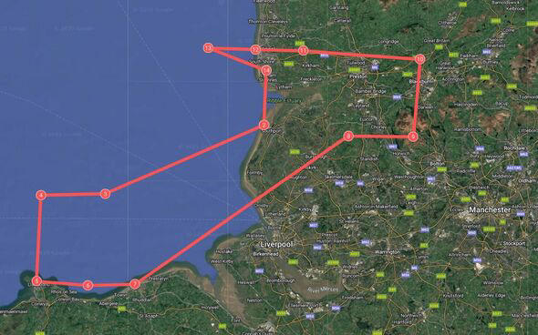 Red Arrows route mapped for Blackpool Airshow as pilots fly over ...