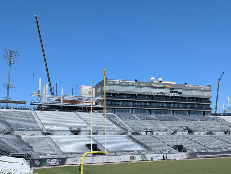 PHOTOS: UCF’s Hagle Football Gateway taking shape ahead of 2025 season