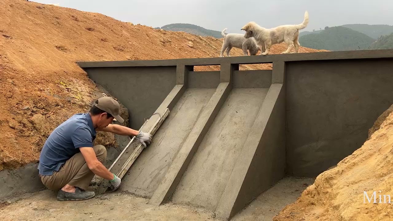 Witness the creation of a mini dam