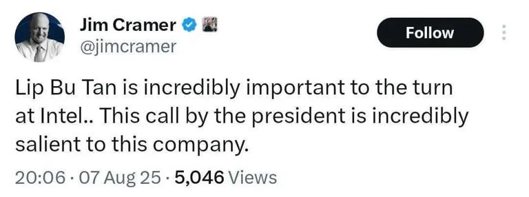 Jim Cramer Says Trump’s Call For Lip-Bu Tan’s Resignation Is ...