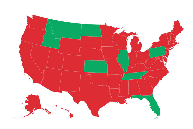 Map shows states where property tax could be repealed