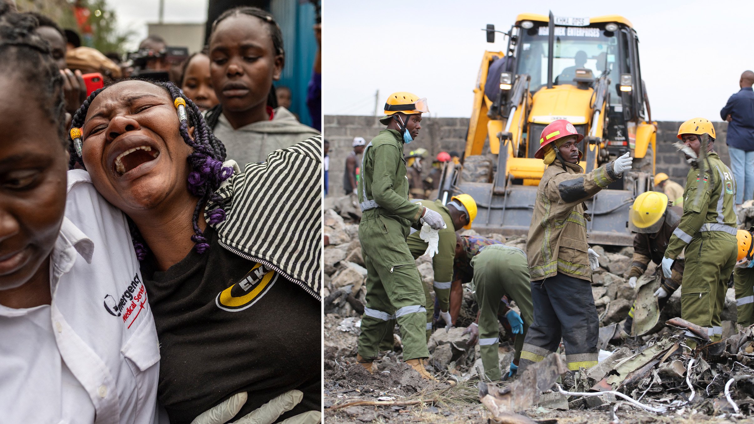 Medical plane crashes metres from school killing six