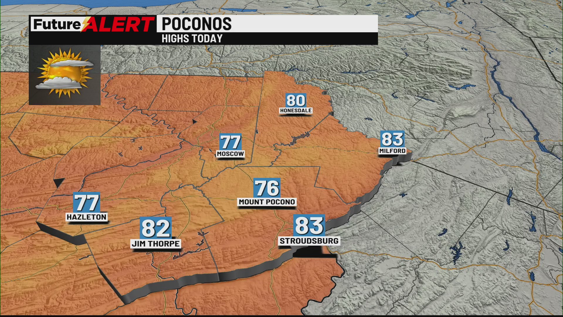 Poconos Weather Forecast 8/7/25 AFTERNOON | 28/22 News