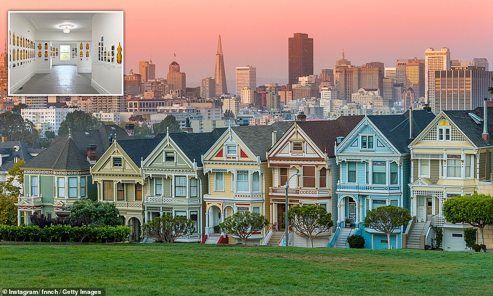 Interior of iconic San Francisco 'Painted Lady' house