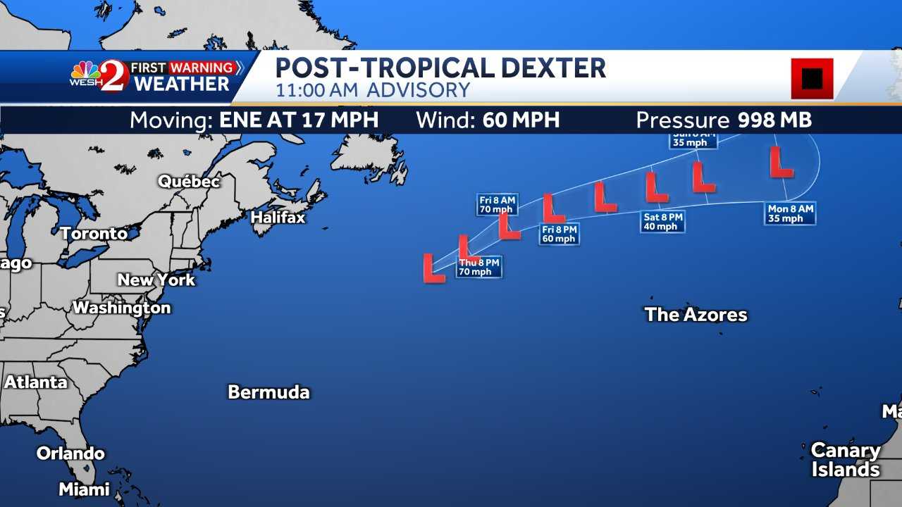Tracking ﻿Tropical Storm Dexter: Maps, spaghetti models