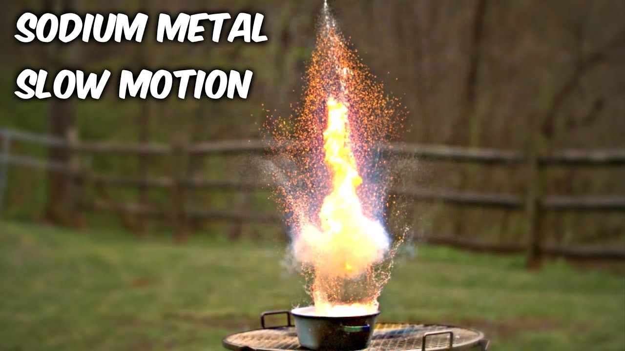 Sodium Metal in Water in Slow Motion